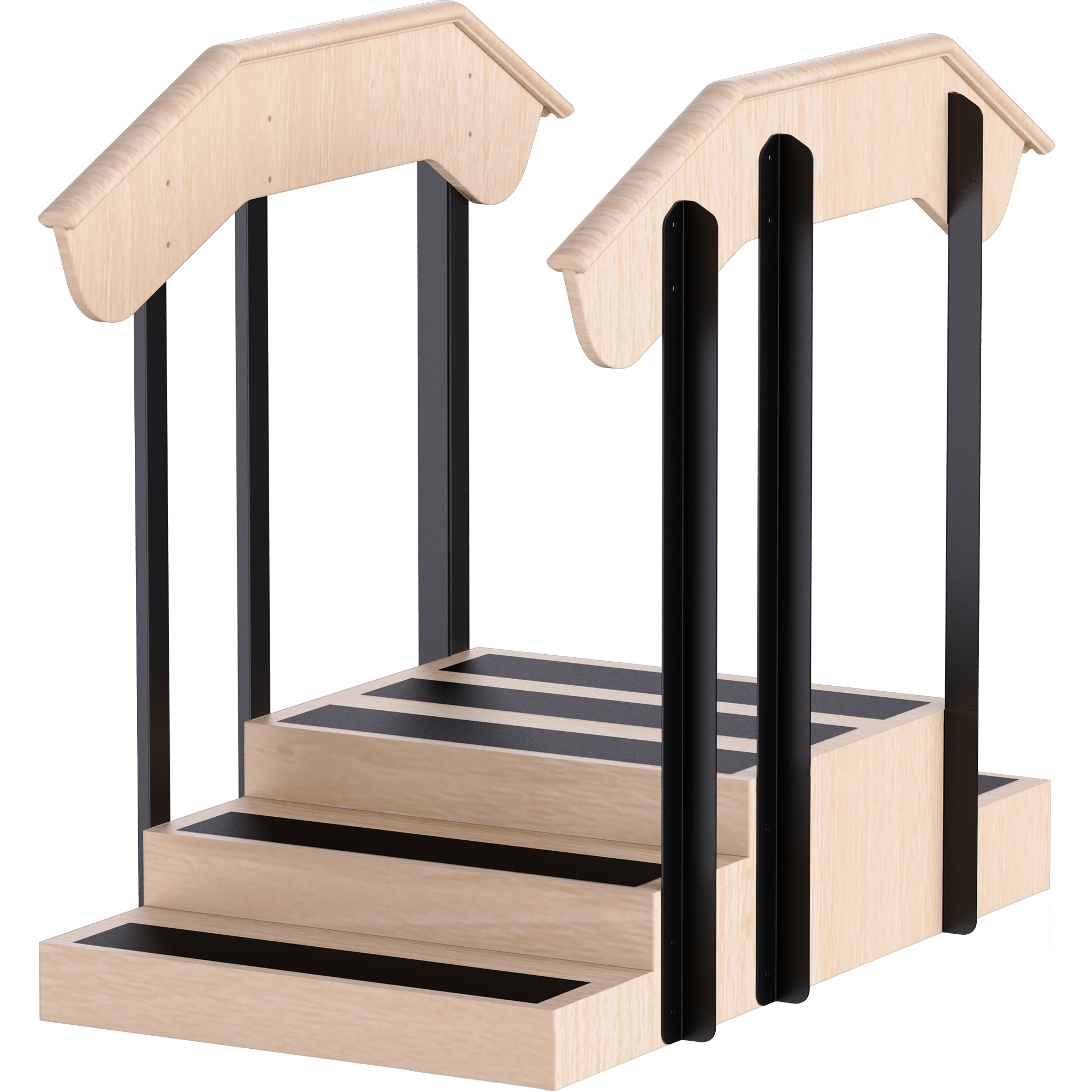 Timber 4-Step Straight Staircase with Platform - Ortho Superstore